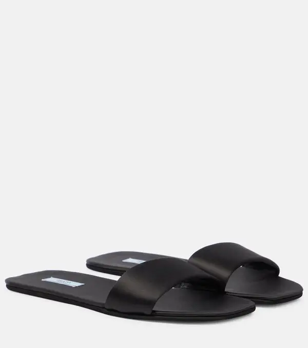 Prada Silk Satin Slides