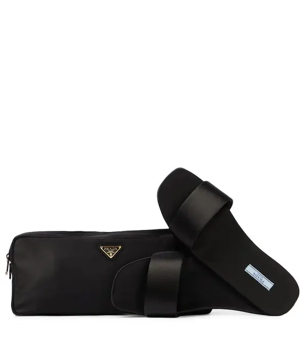 Prada Silk Satin Slides