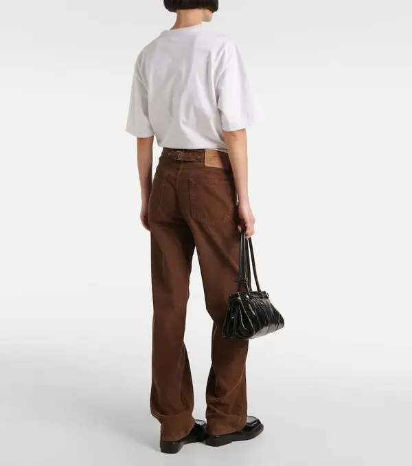 Prada Cotton Corduroy Wide-leg Pants - Beige