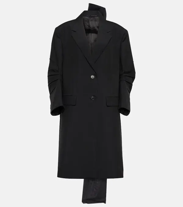 Prada Mohair Coat With Bow Detail