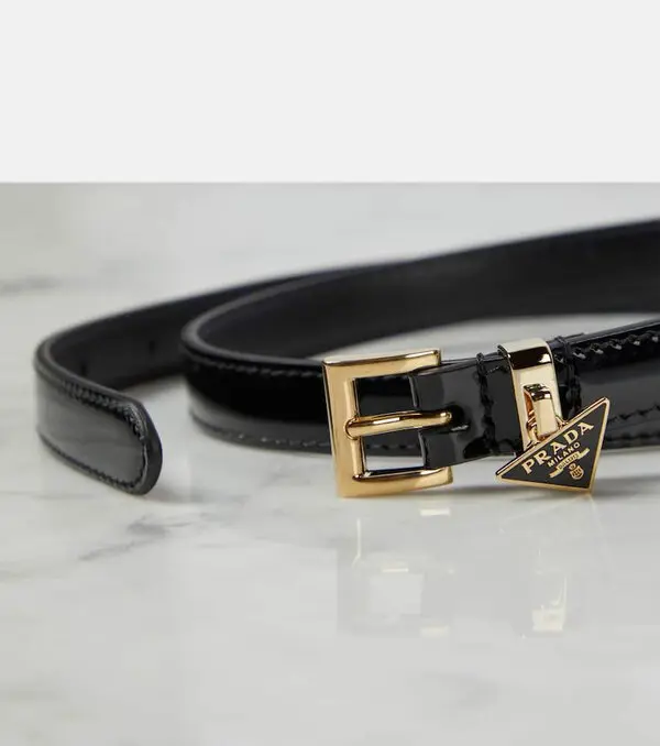 Prada Logo Leather Belt