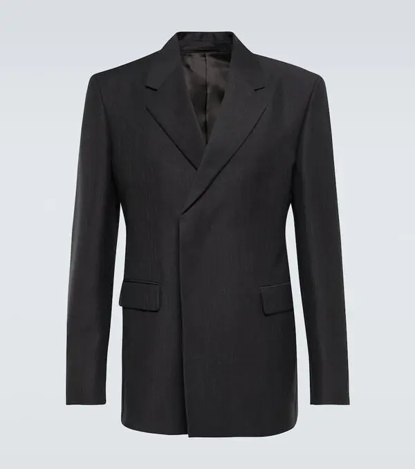 Prada Double-breasted Mohair And Wool Blazer