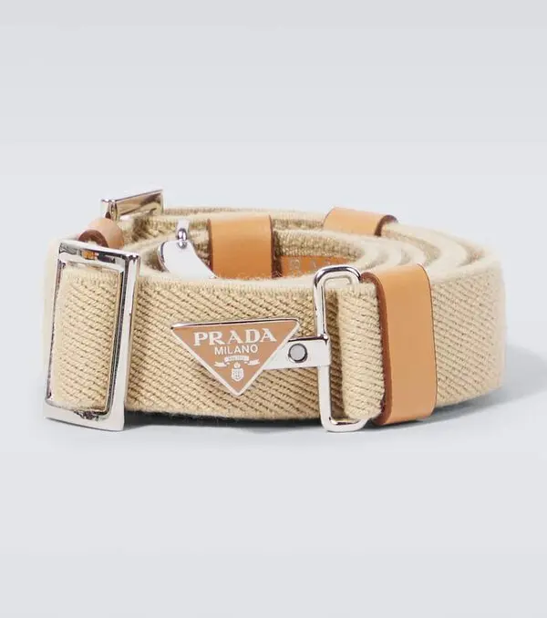 Prada Canvas Belt - Beige