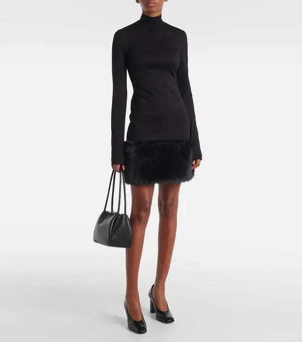 Prada Medium Leather Shoulder Bag - Black