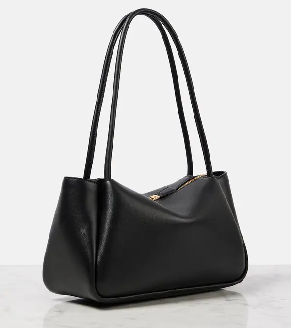 Prada Medium Leather Shoulder Bag - Black