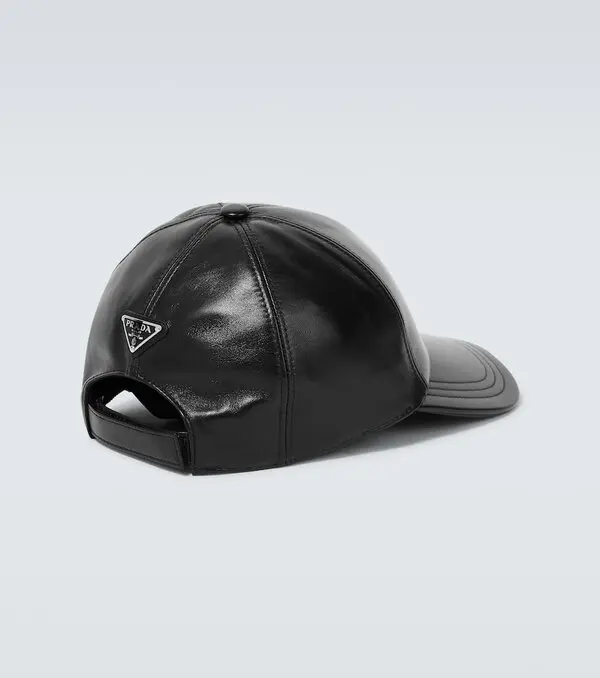Prada Leather Baseball Cap