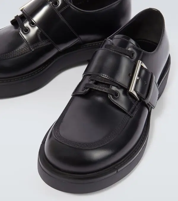 Prada Brushed Leather Derbies