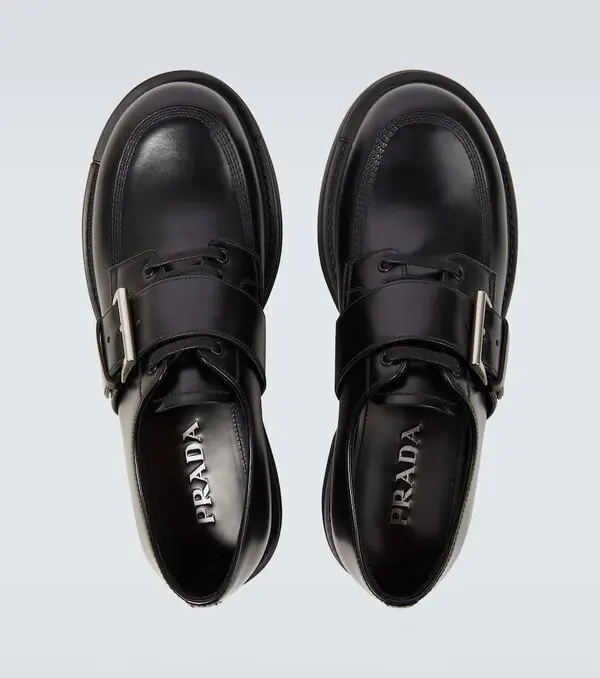 Prada Brushed Leather Derbies