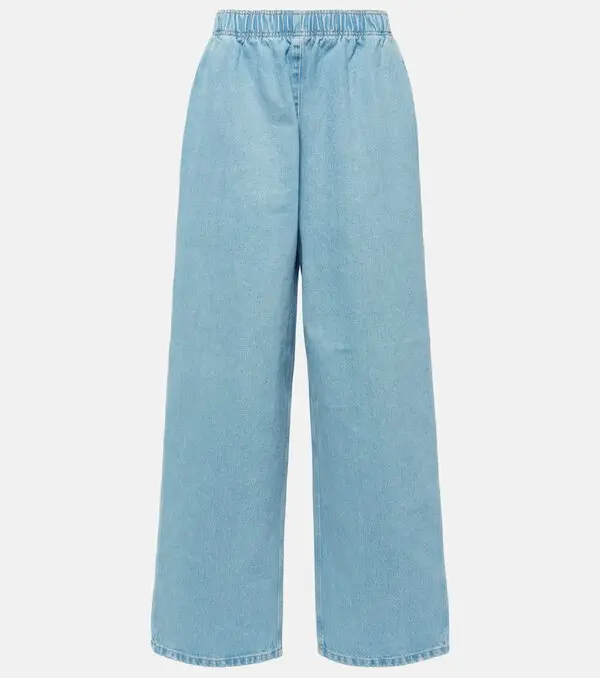 Prada Logo Wide-leg Jeans