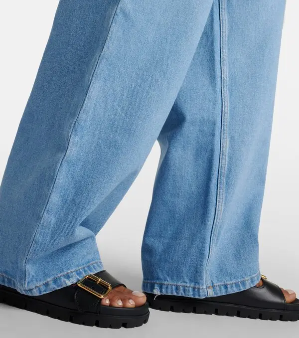 Prada Logo Wide-leg Jeans