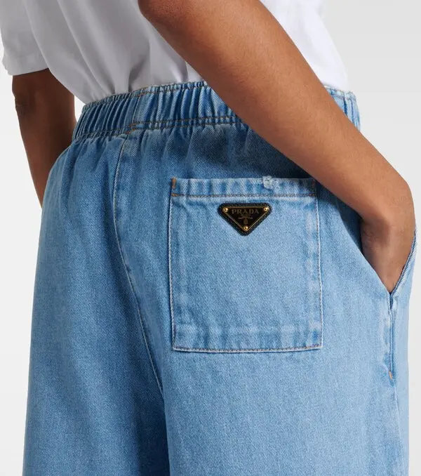 Prada Logo Wide-leg Jeans