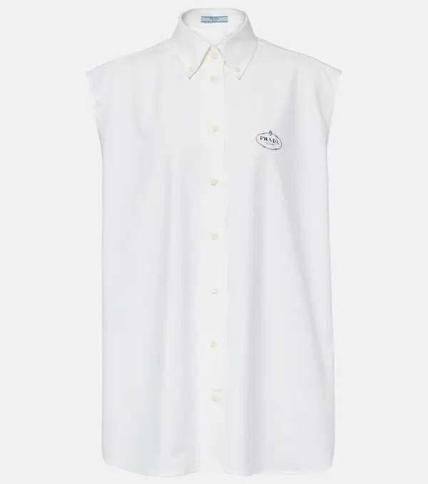 Prada Logo Cotton Shirt