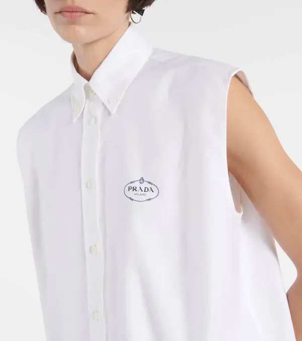 Prada Logo Cotton Shirt