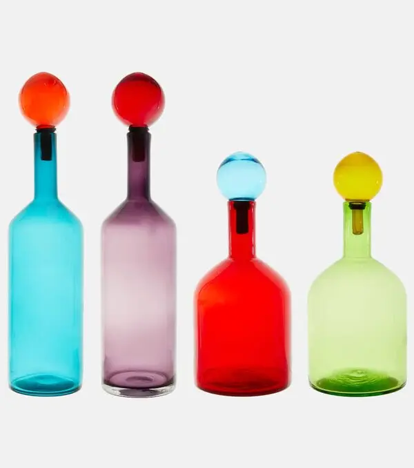 POLSPOTTEN Bubbles & Bottles Set Of 4 - Multicoloured