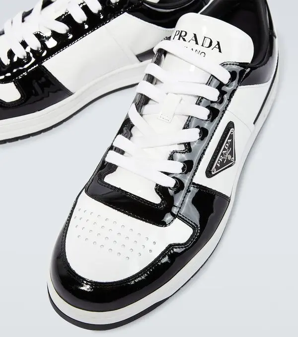 Prada Downtown Leather Low-top Sneakers - White