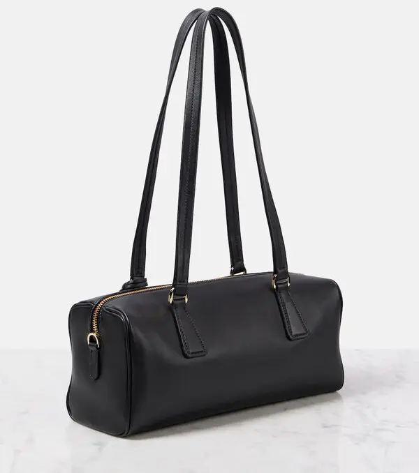 Prada Medium Leather Shoulder Bag - Black