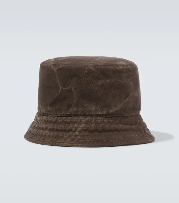 Prada Logo Bucket Hat - Brown