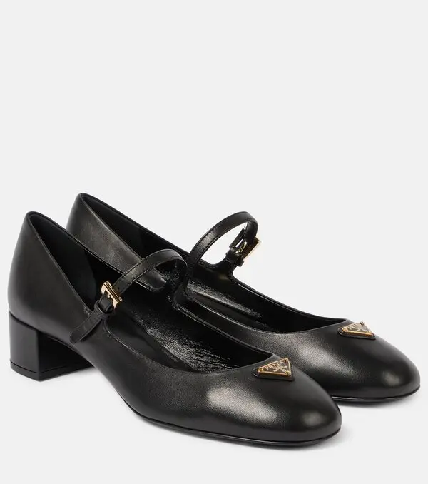 Prada Leather Mary Jane Pumps