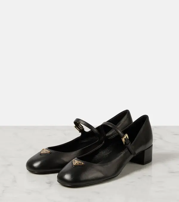 Prada Leather Mary Jane Pumps
