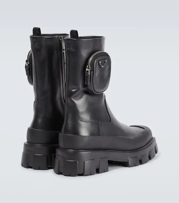 Prada Leather Ankle Boots