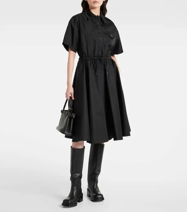 Prada Re-nylon Midi Shirt Dress