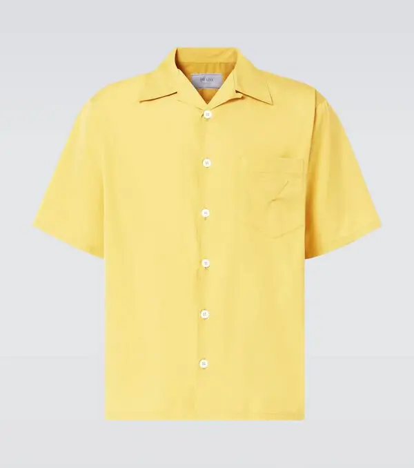 Prada Cotton Poplin Bowling Shirt - Yellow