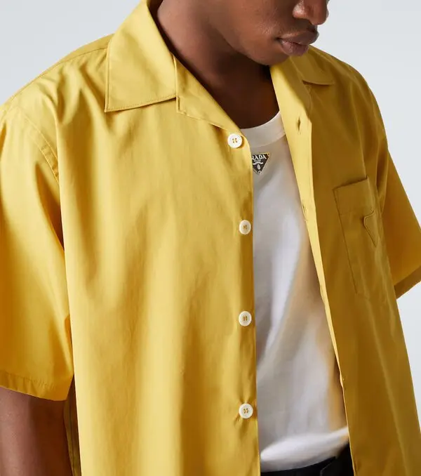 Prada Cotton Poplin Bowling Shirt - Yellow