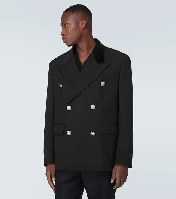Prada Double-breasted Virgin Wool Suit Jacket