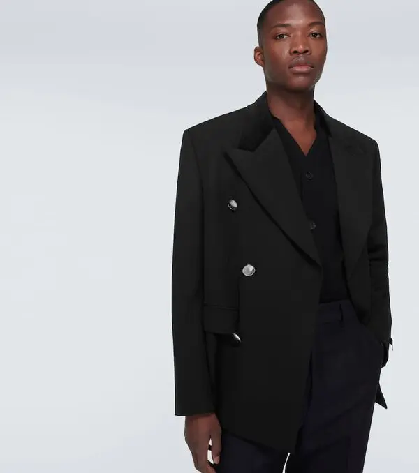 Prada Double-breasted Virgin Wool Suit Jacket