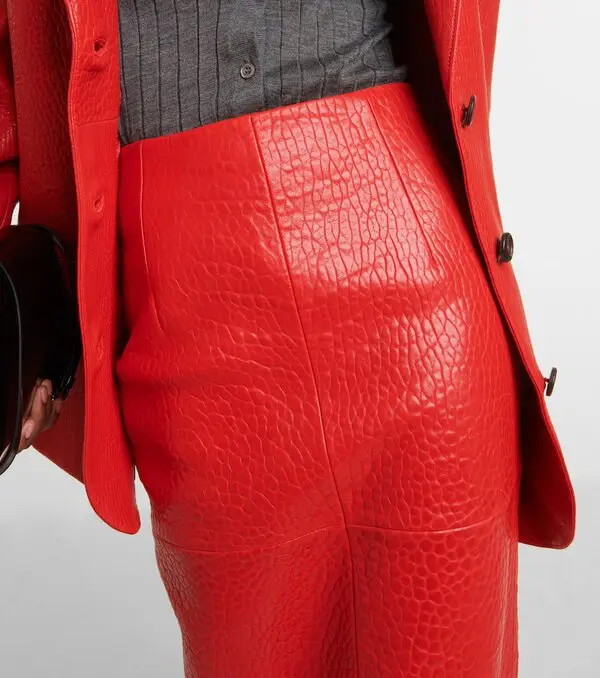 Prada Leather Pencil Skirt