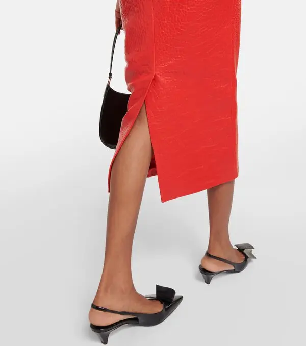 Prada Leather Pencil Skirt