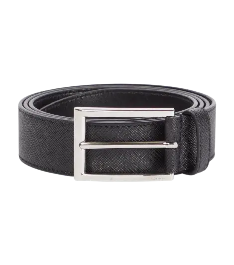 Prada Saffiano Leather Belt - Black