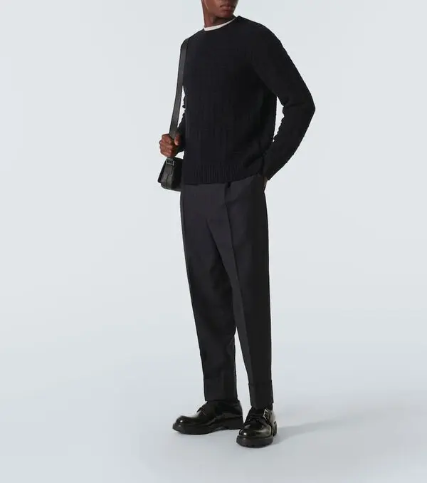 Prada Wool And Cashmere Crewneck Sweater