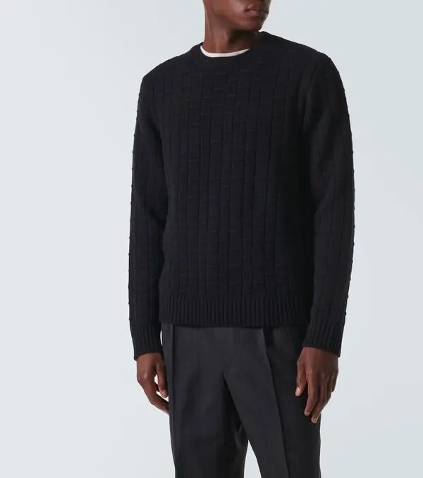Prada Wool And Cashmere Crewneck Sweater
