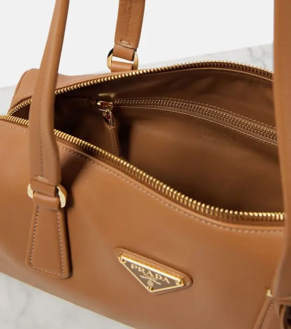Prada Leather Shoulder Bag - Brown