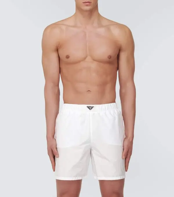 Prada Re-nylon Logo Swim Trunks