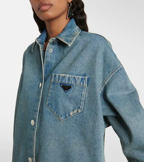 Prada Oversized Denim Shirt Dress