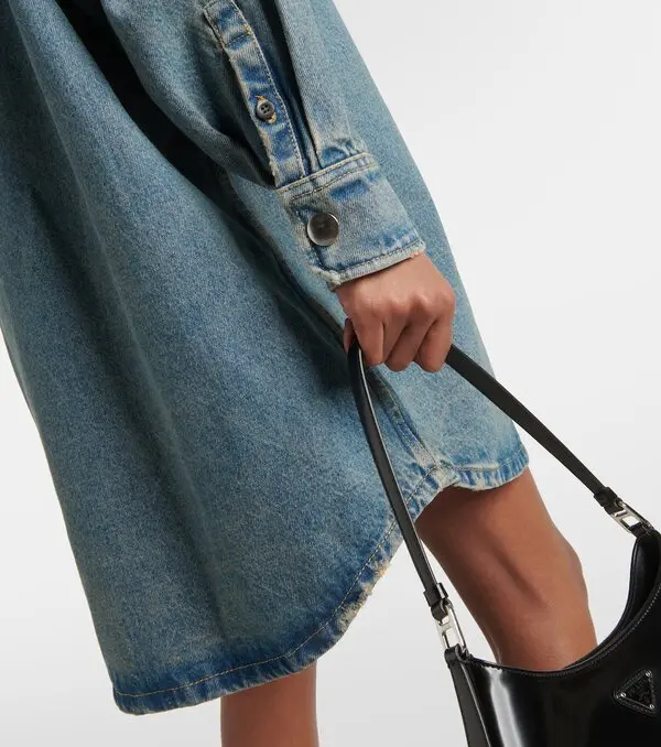 Prada Oversized Denim Shirt Dress