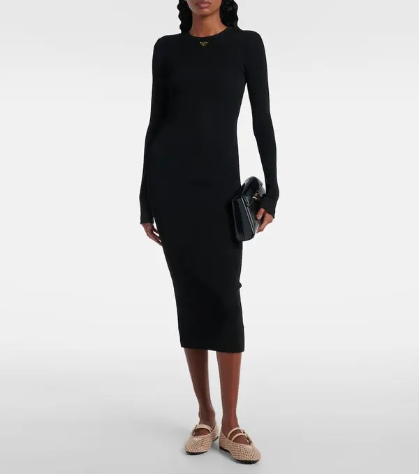 Prada Macramé Mesh Mary Jane Flats