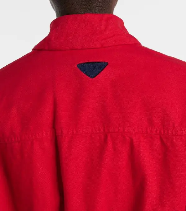 Prada Cropped Cotton Bomber Jacket