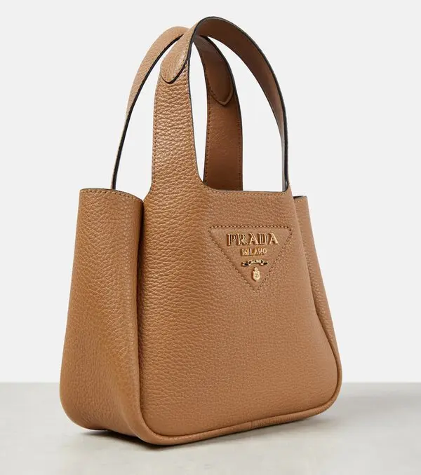 バッグ PRADA leather mini hand bag brown Prada Leather Mini Bag | Brown | FARFETCH OM
