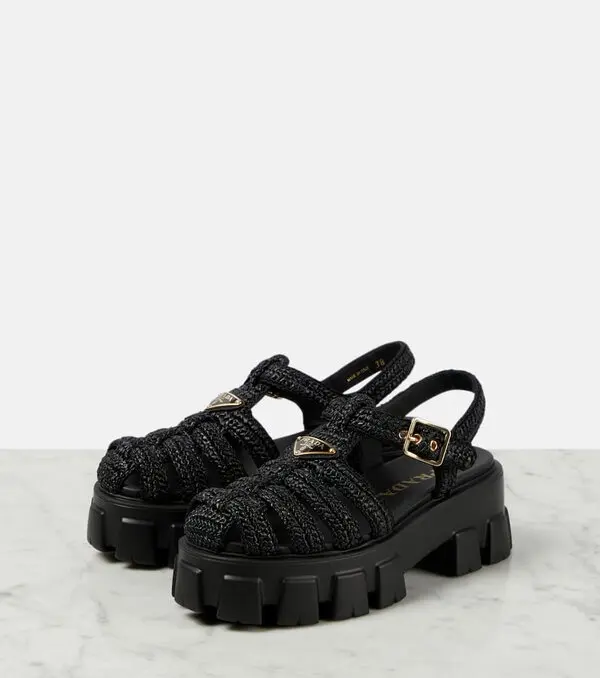Prada Monolith Platform Sandals