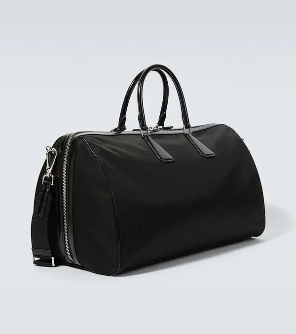 Prada Leather-trimmed Duffle Bag