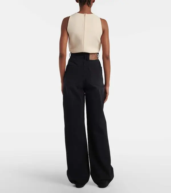 Prada High-rise Wide-leg Jeans