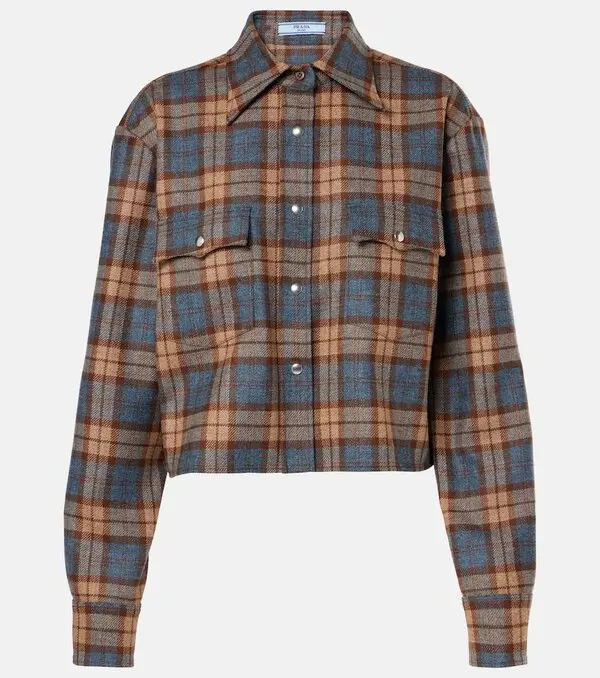Prada Gingham Wool Shirt