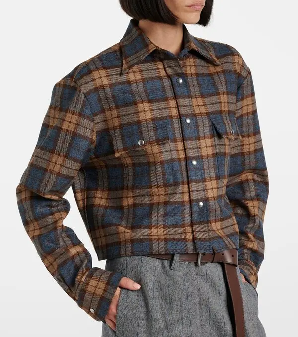Prada Gingham Wool Shirt