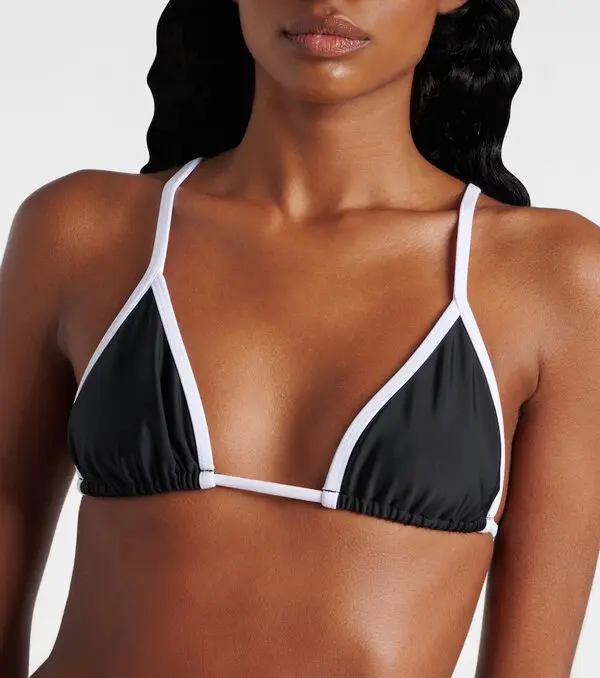 Jade Swim Via Bikini Top - Black