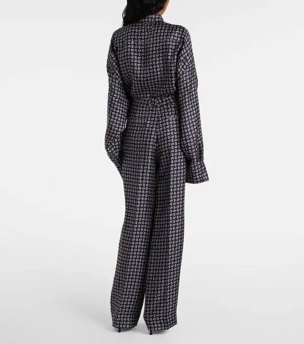 Prada Paisley Silk Twill Pants