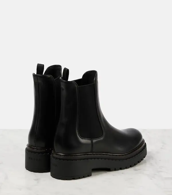 Prada Leather Chelsea Boots