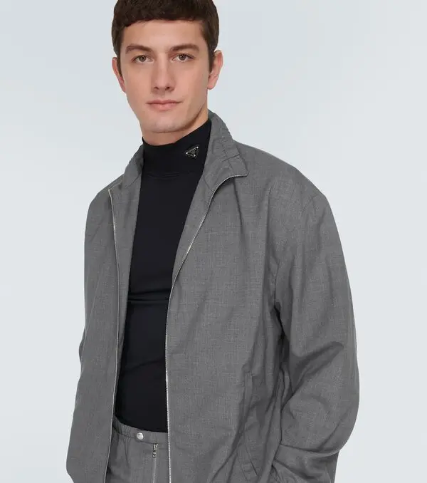 Prada Virgin Wool Blouson Jacket